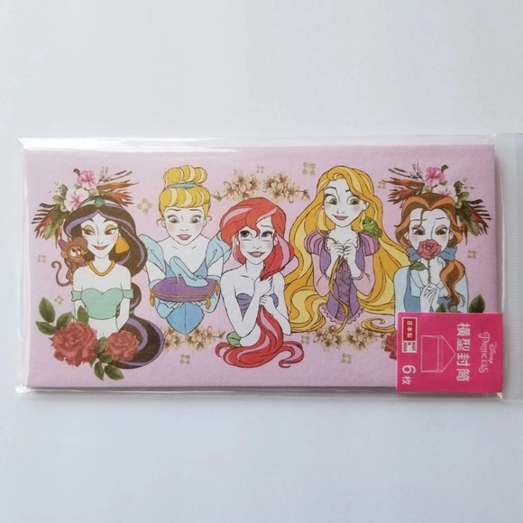 Disney | Accessories | Disney Princess 6 Japan Envelopes | Poshmark